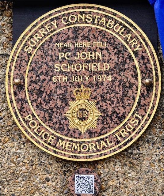 Memorial Unveiled for PC John Schofield - The Police Memorial Trust